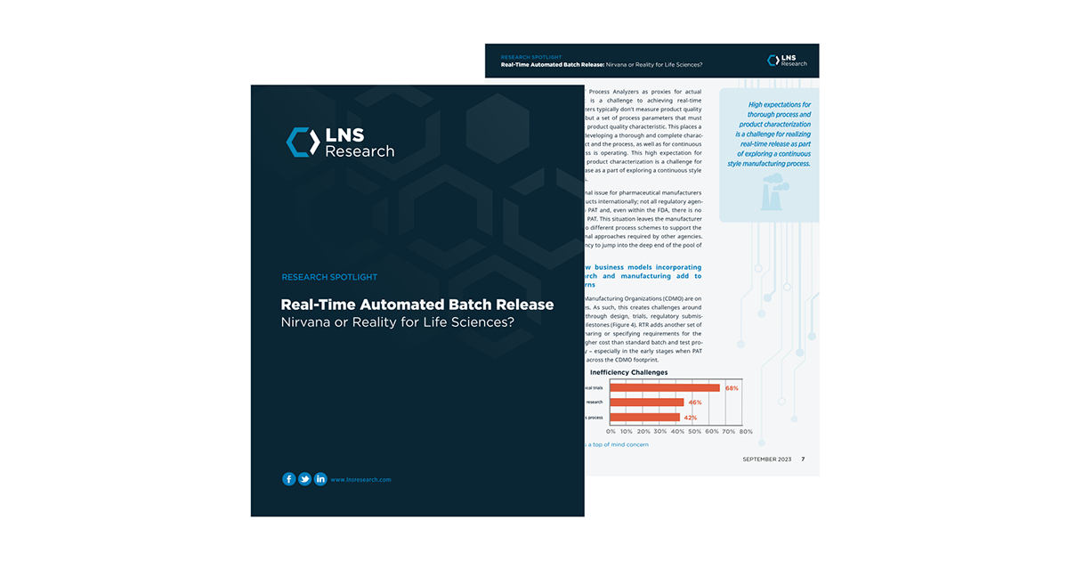 Real-Time Automated Batch Release: Nirvana or Reality Spotlight